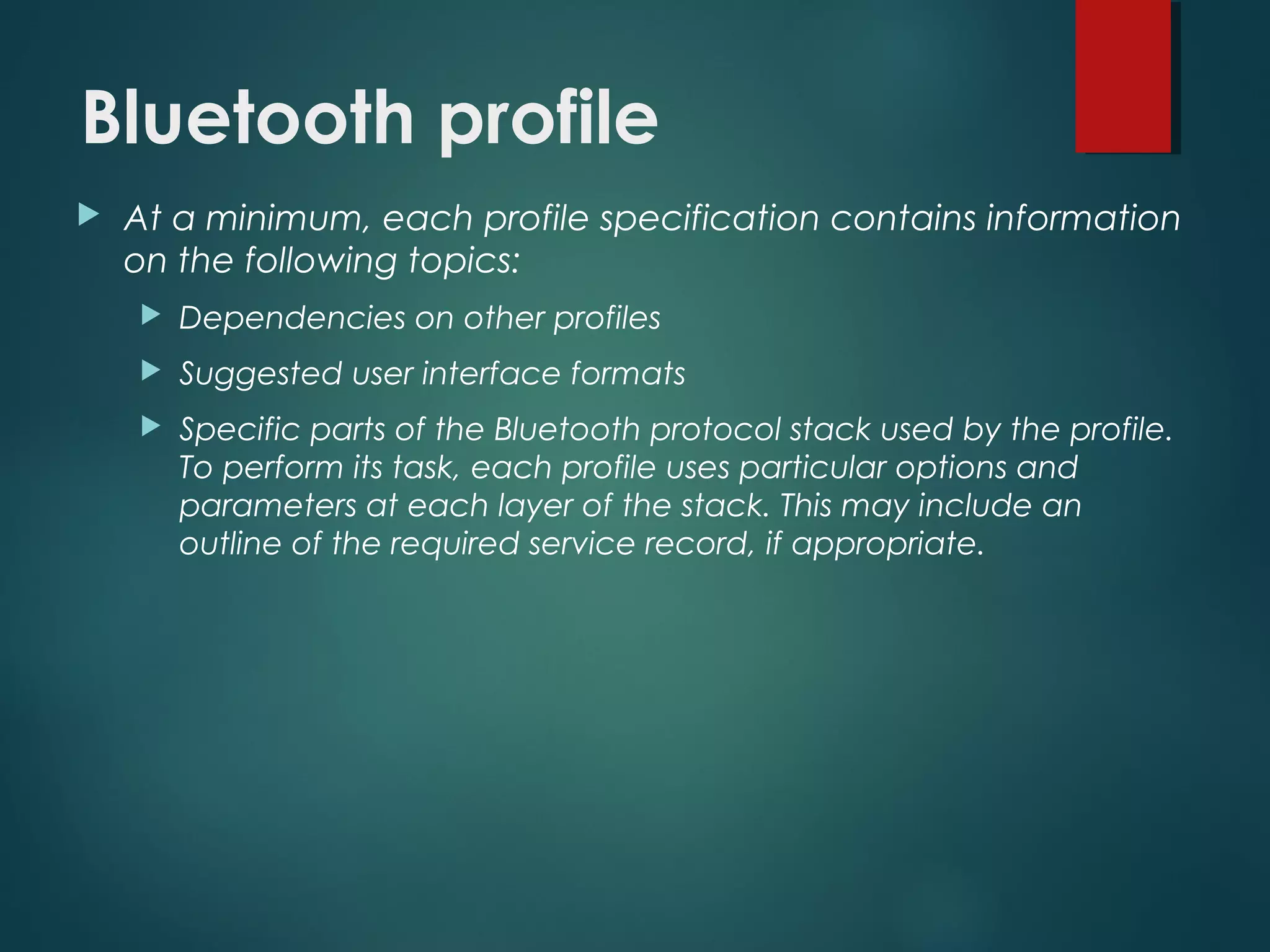 Bluetooth profile | PPT
