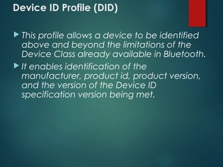 Bluetooth profile | PPT