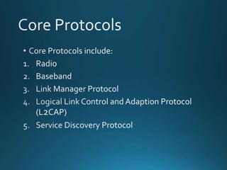 Bluetooth protocol | PPTX