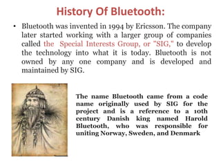 Bluetooth, RFID and WiMAX Technologies | PPTX