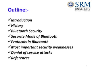 Bluetooth security | PPTX