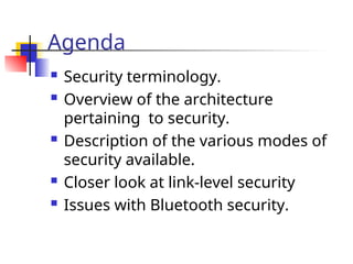 BluetoothSecurity consideration and fondamentary.ppt