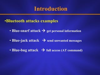 Bluetooth security | PPT | Computing | Technology & Computing