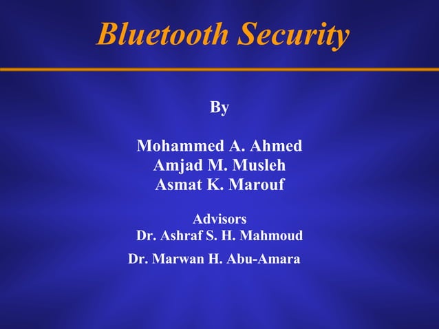 Bluetooth Security Ppt