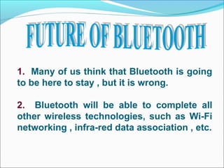 Bluetooth technology | PPT | Computer Peripherals | Computing