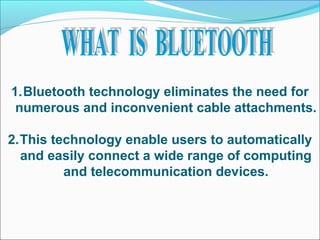 Bluetooth technology | PPT | Computer Peripherals | Computing