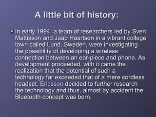 Introduction to Bluetooth technology | PPT