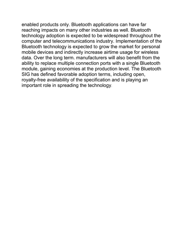 Bluetooth technology | DOCX | Computer Peripherals | Computing