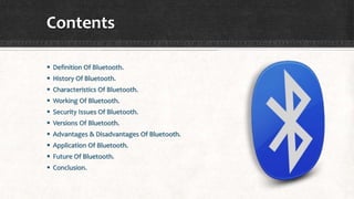 Bluetooth technology | PPTX