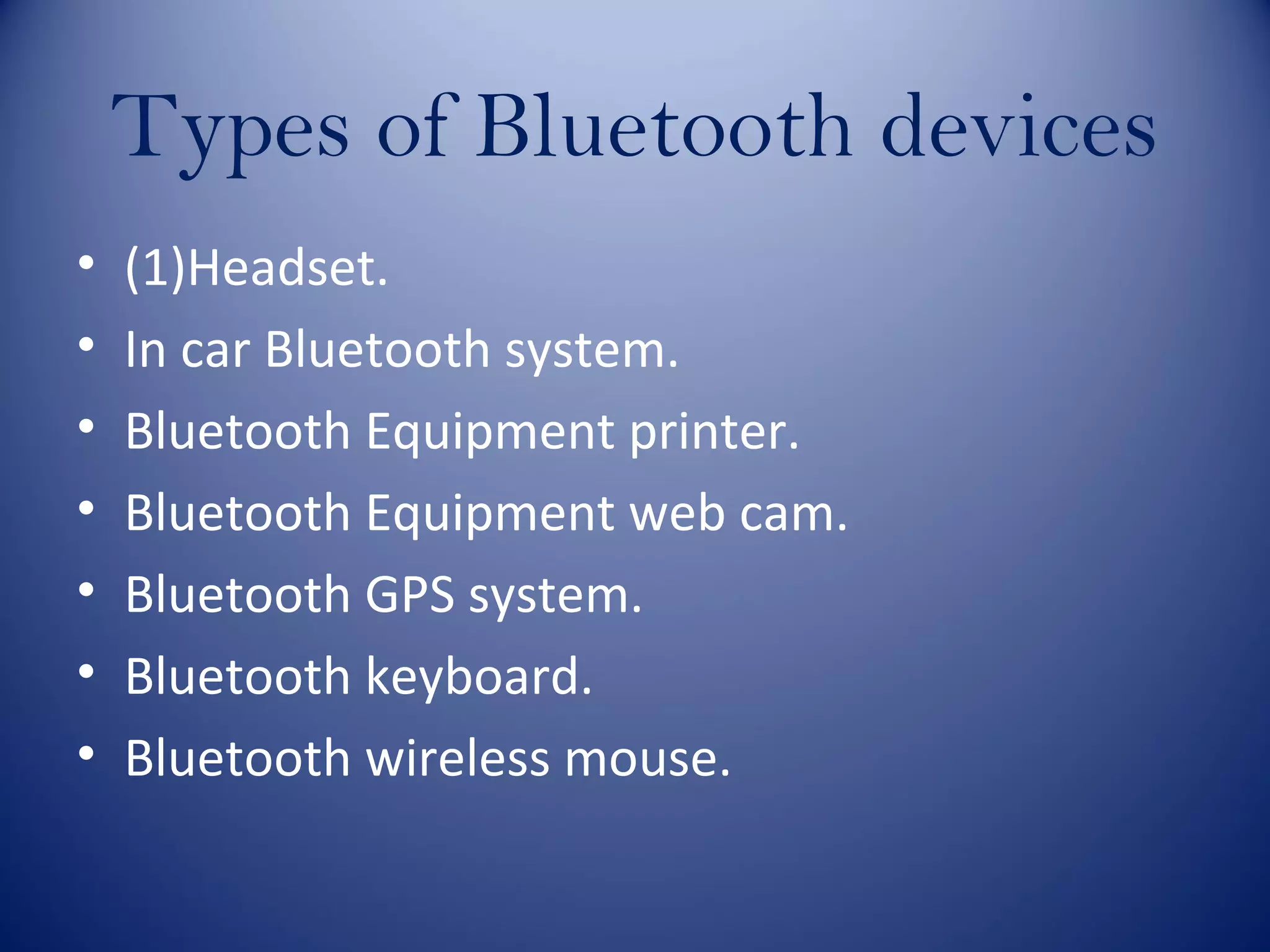 Bluetooth technology by shamshad | PPT