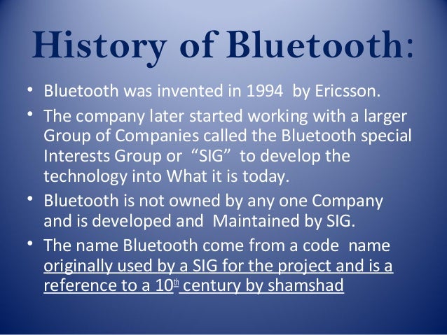 Bluetooth technology by shamshad