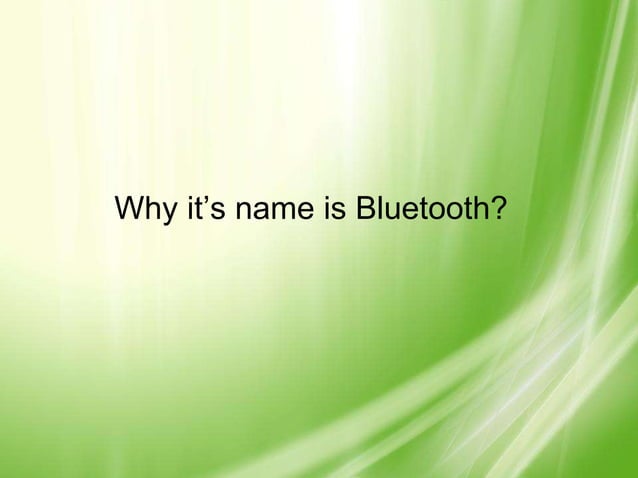 Bluetooth technology presentation | PPT