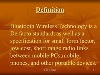 Bluetooth the new invension of last century | PPT