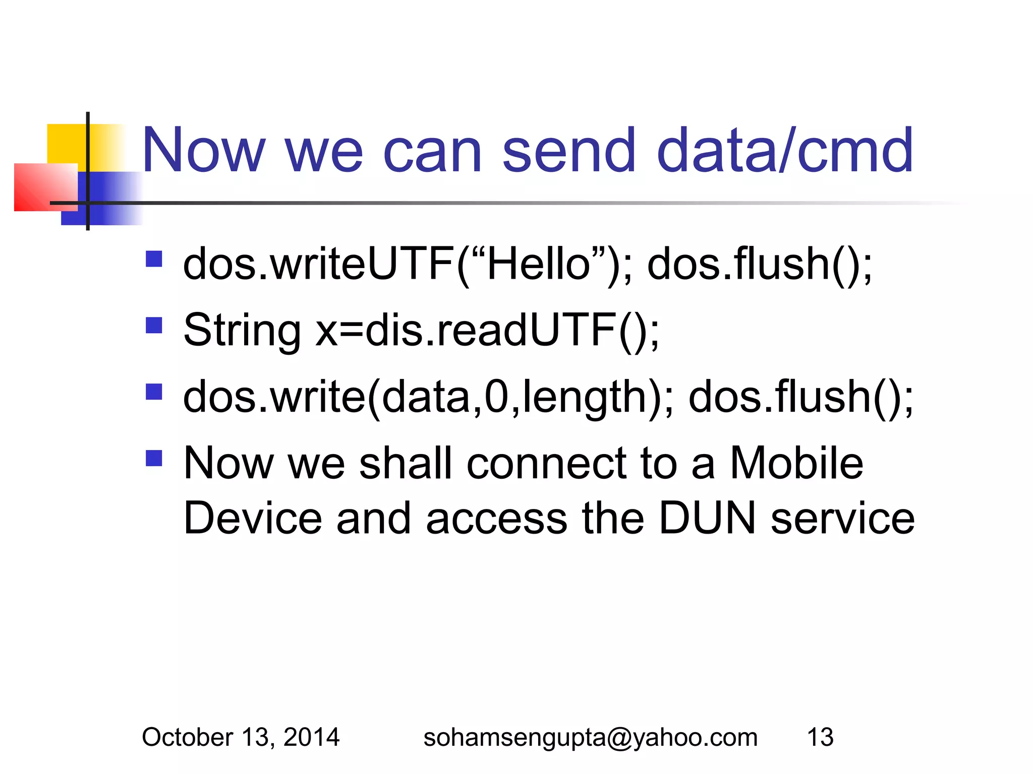 JSR-82 Bluetooth tutorial | PPT