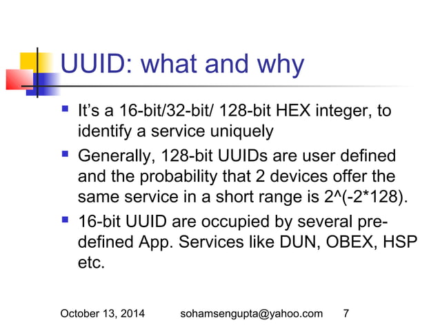 JSR-82 Bluetooth tutorial | PPT