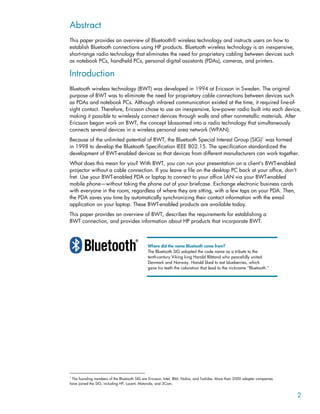 Bluetooth wireless technology basics | PDF | Computer Networking ...