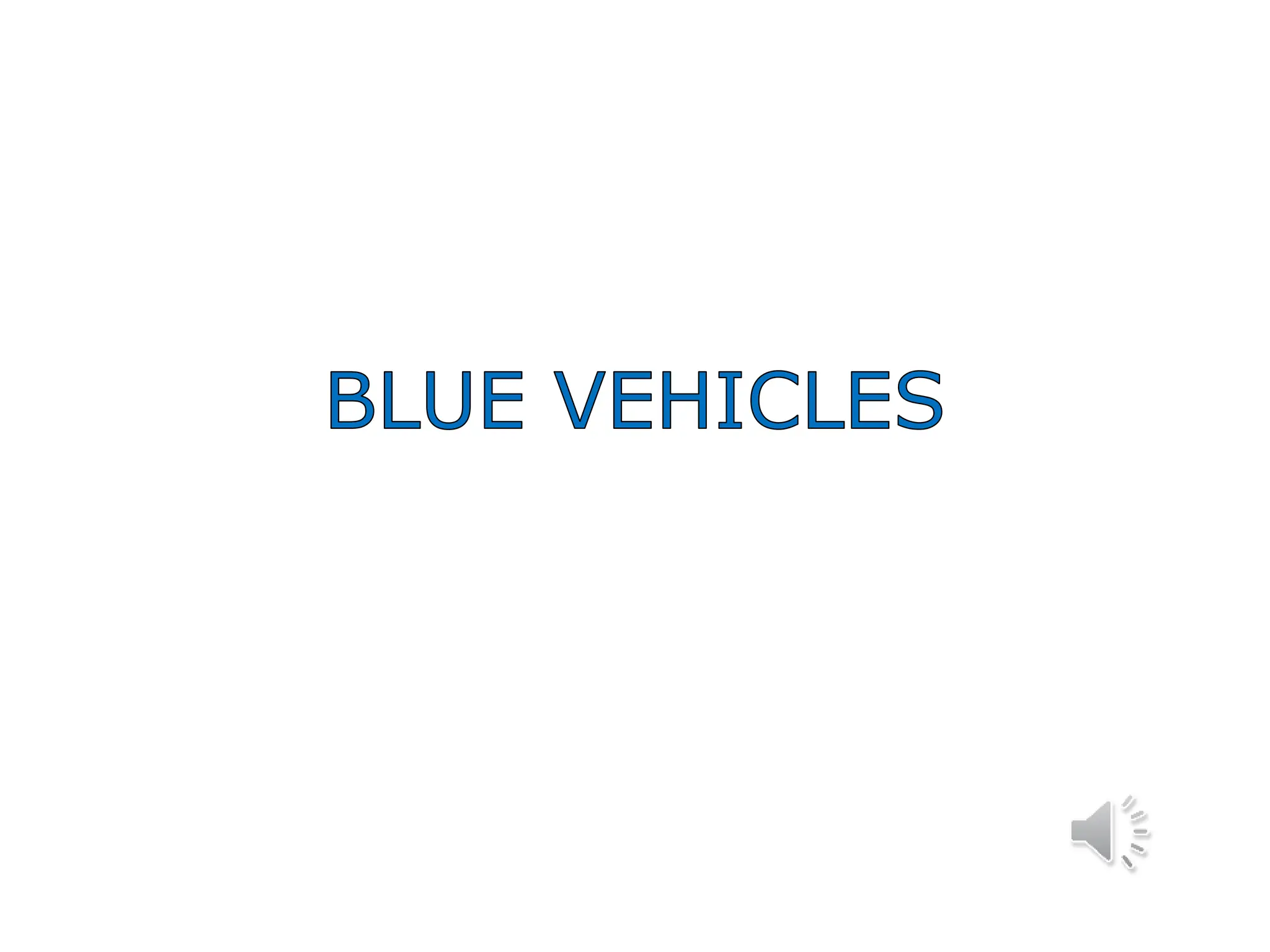 BLUE VEHICLES the kids picture show 2024 | PPTX