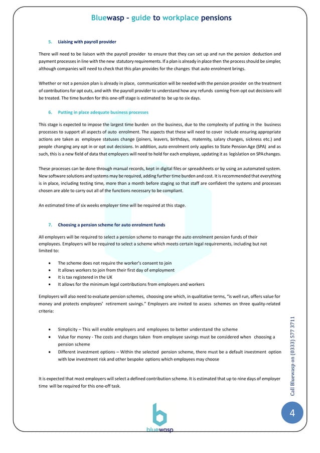 Employer guide to workplace pensions | PDF