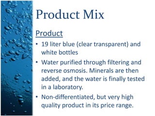 Blue water,itb | PPTX | Marketing and Advertising | Business