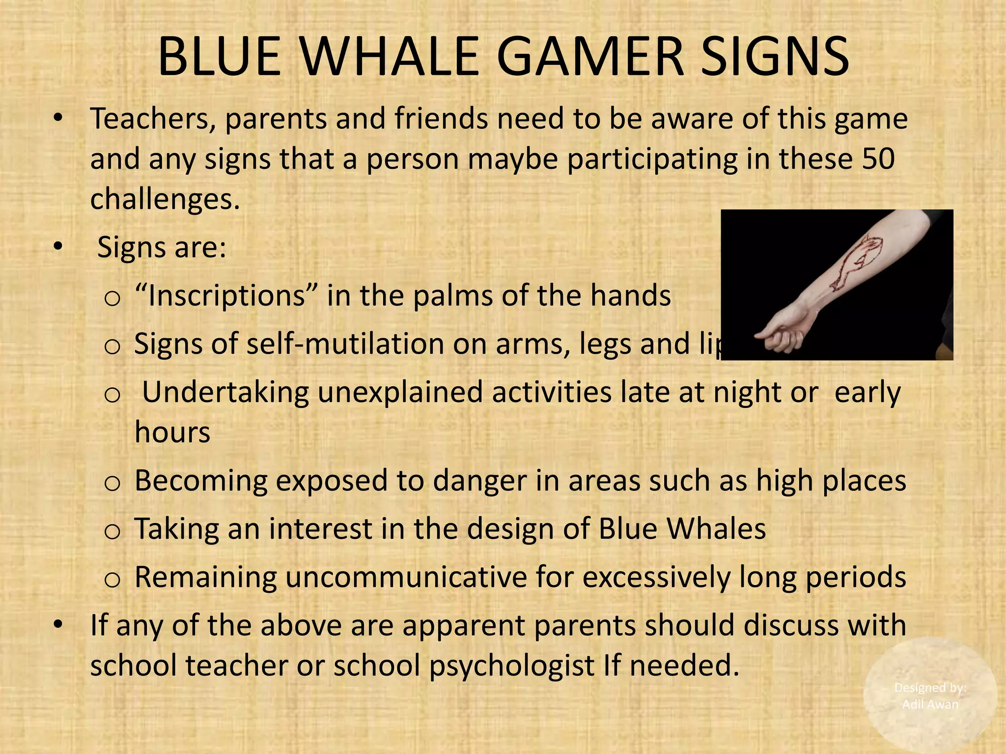 Blue Whale Challenge Awareness | PDF