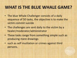 Blue Whale Challenge Awareness | PDF