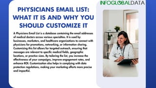 Physicians Email List: What It Is and Why You Should Customize It | PPT