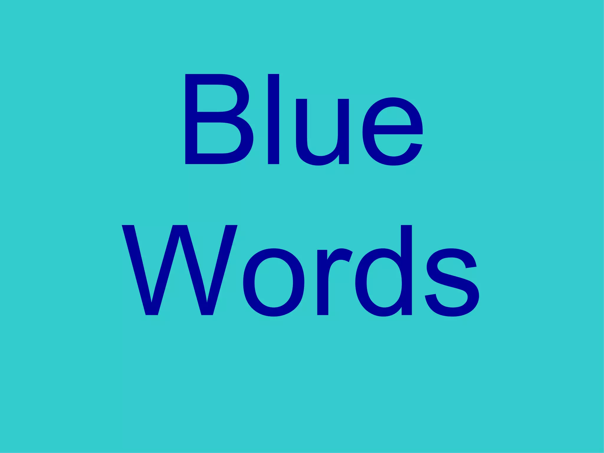 Blue Words With Sounds | PPT