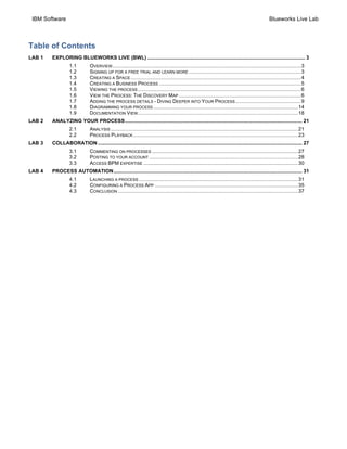 Blueworks Live Ninja Lab | PDF