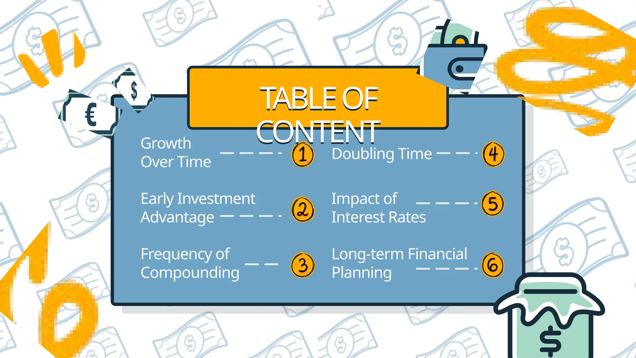 Blue Yellow and White Illustrative The Power of Compound Interest ...
