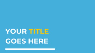 Blue & Yellow Corporate template presentation | PPT