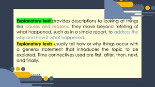 EXPLANATORY TEXT IN ENGLISH FOR GRADE IV | PPTX
