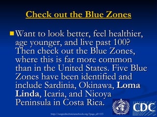 Secrets from the Blue Zones | PPT