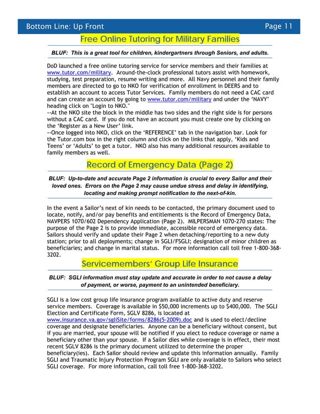 Bottom Line Up Front 01-10 Final | PDF