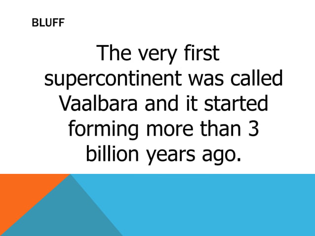 Bluff or true | PPTX