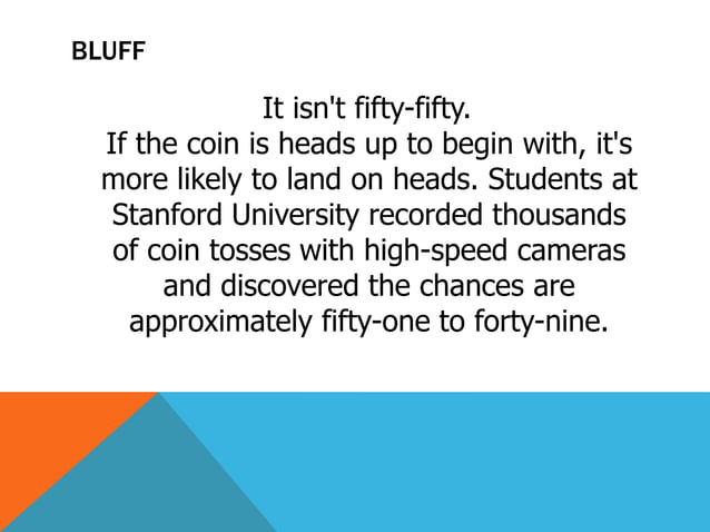 Bluff or true | PPTX
