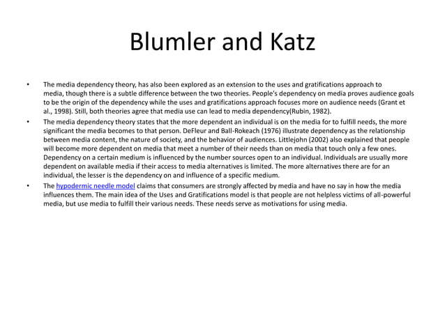Blumler and katz | PPTX