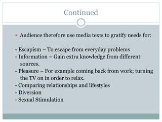Uses and Gratifications | PPT