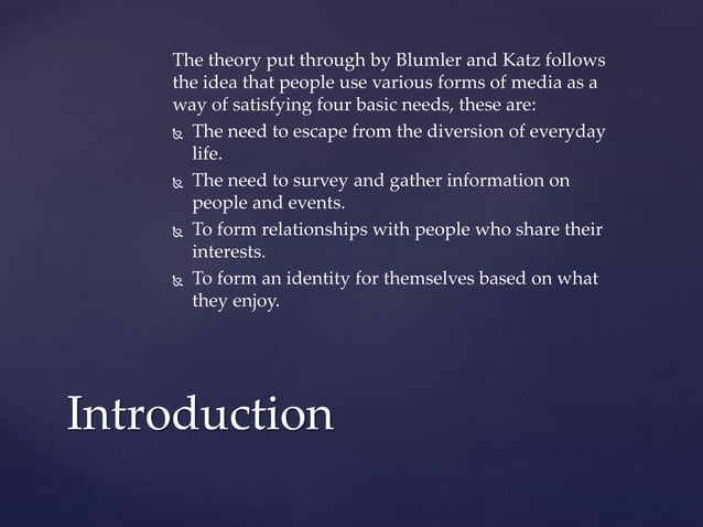 Blumler and katz (1974) | PPT