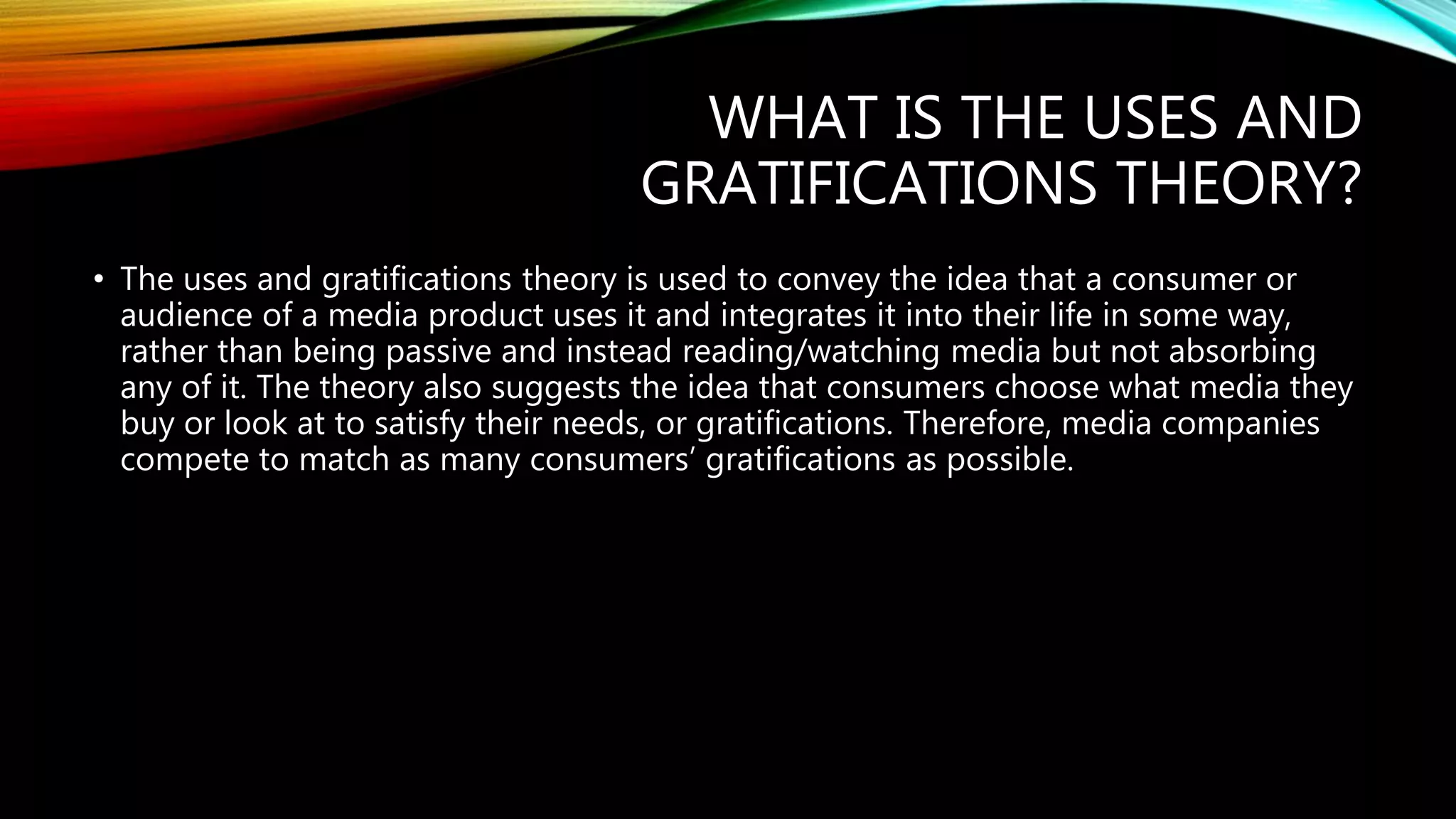 Blumler and katz’s uses and gratification theory | PPTX