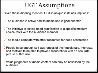 Blumler and Katz theory | PPT