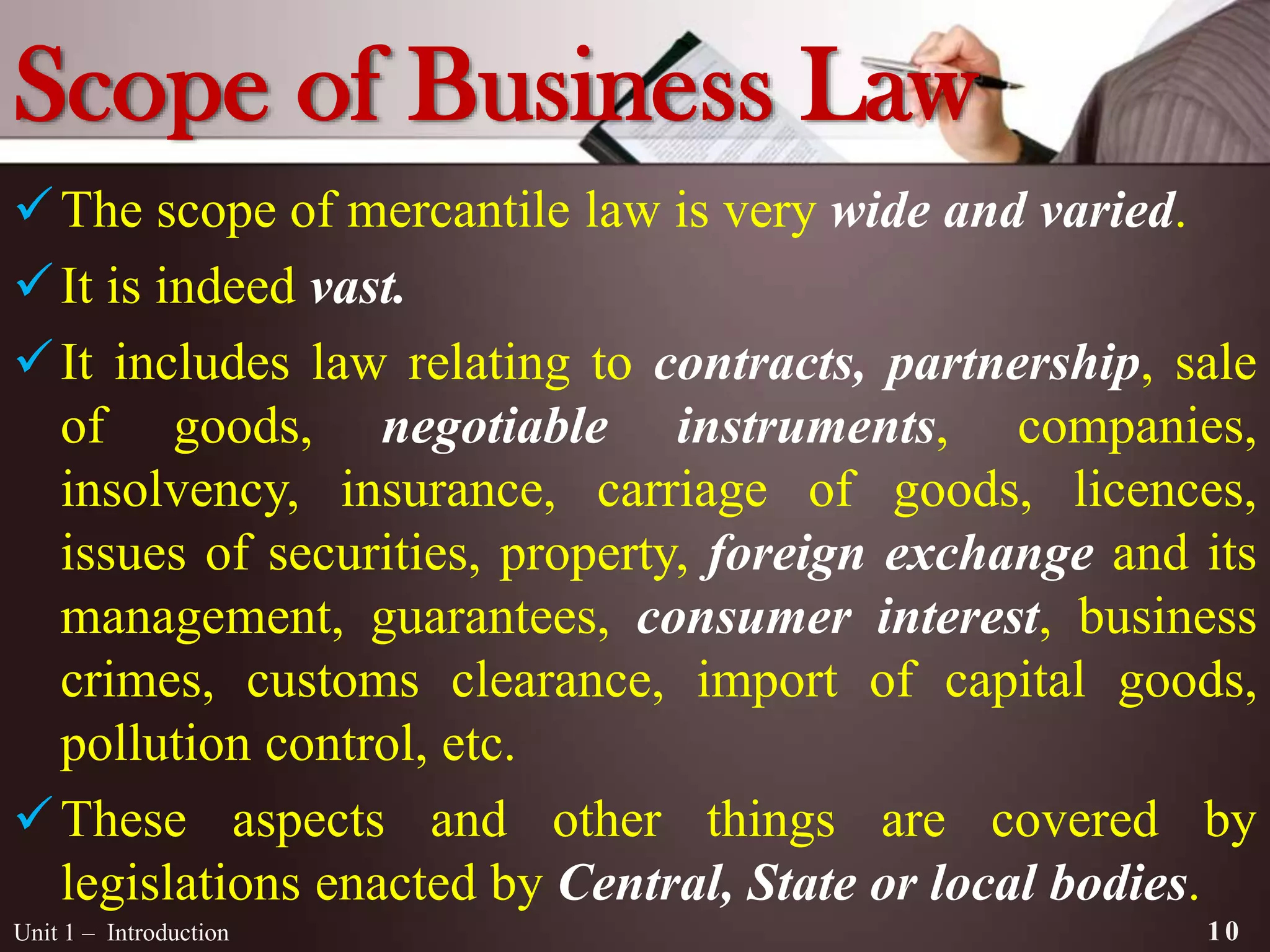 Business Law - Unit 1 | PDF