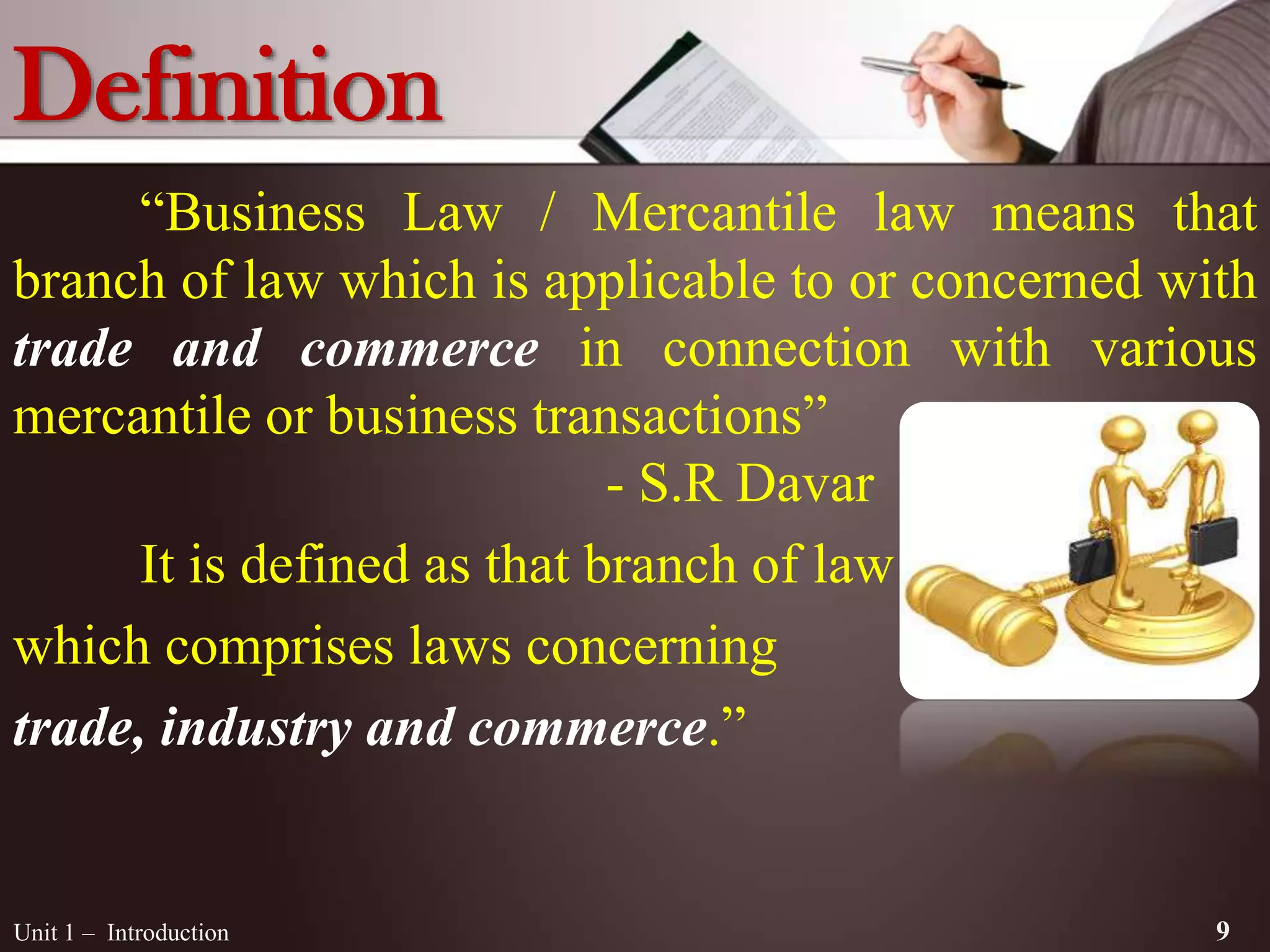 Business Law - Unit 1 | PDF