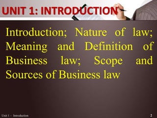 Business Law - Unit 1 | PDF