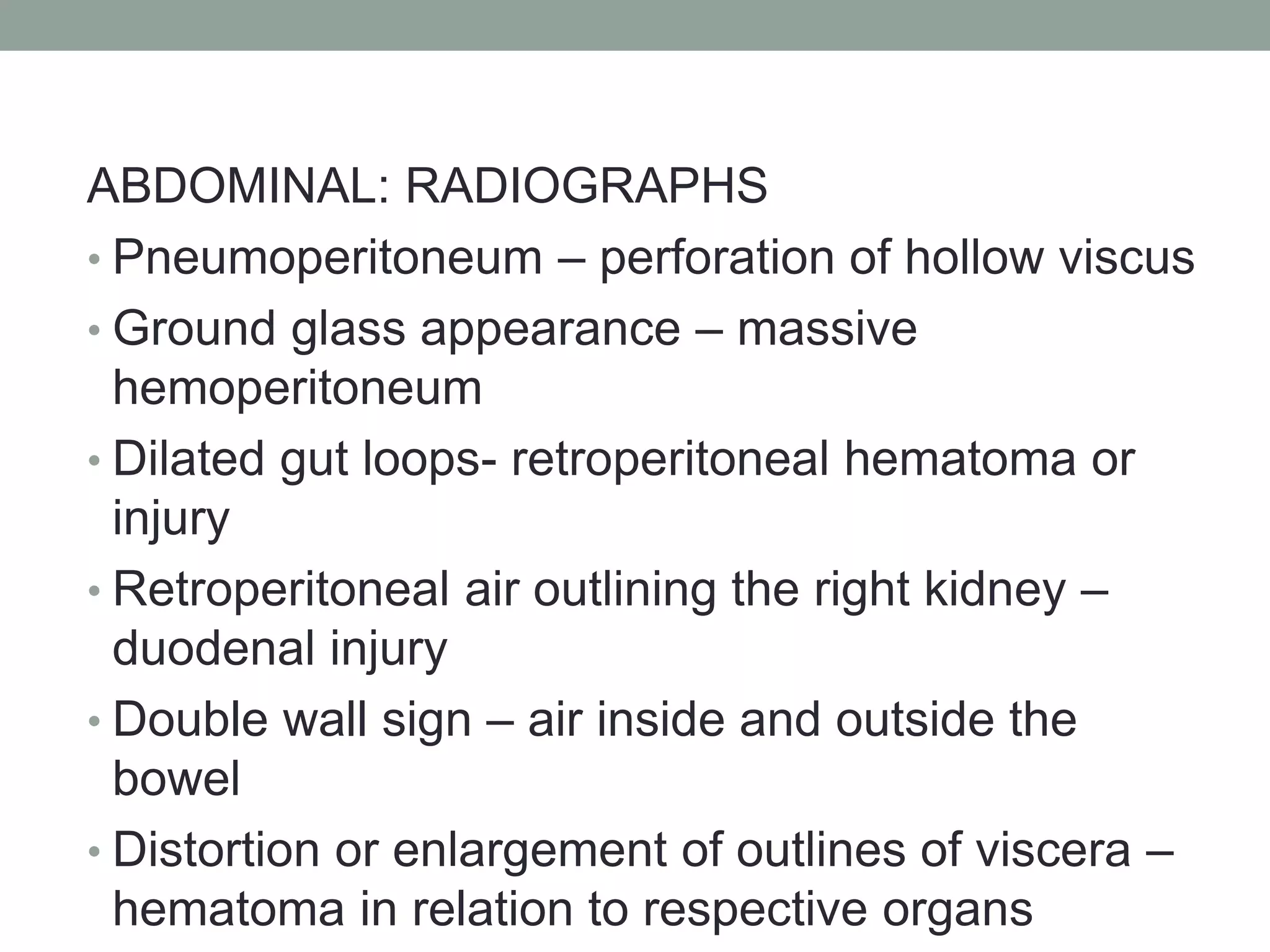Blunt abdominal trauma | PPTX