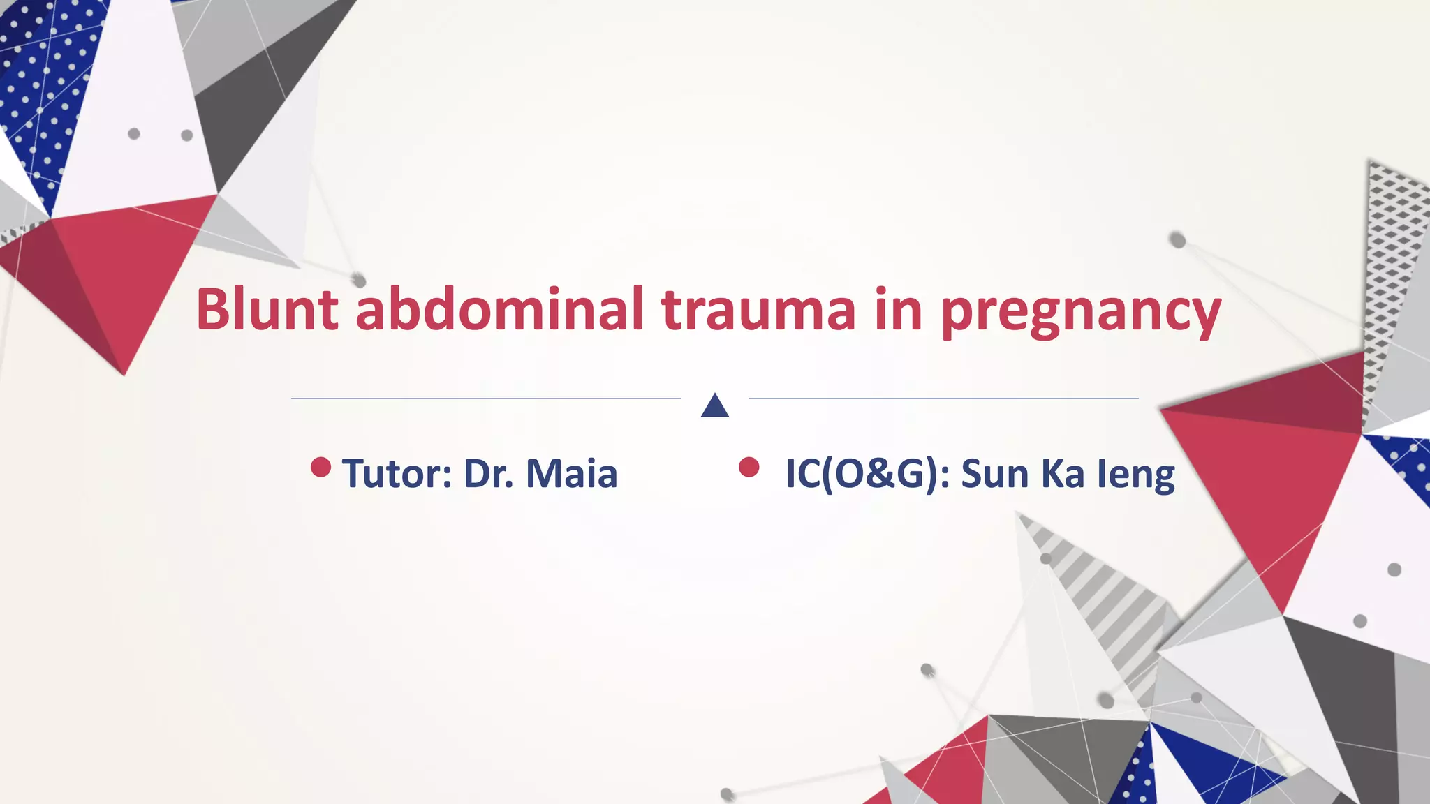 Blunt abdominal trauma in pregnancy 2021 | PDF | Pregnancy ...