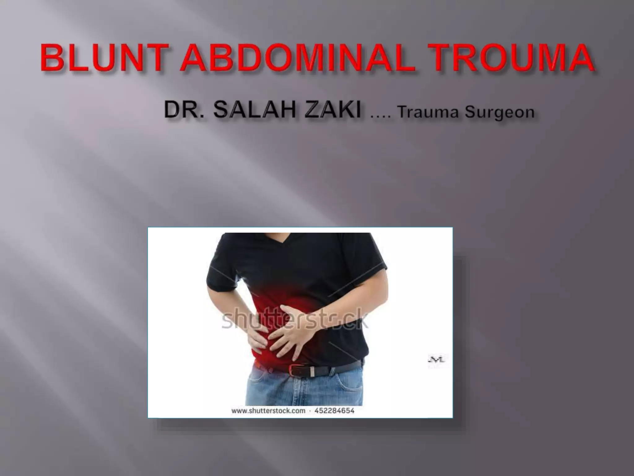 Blunt Abdominal Trauma | PPTX