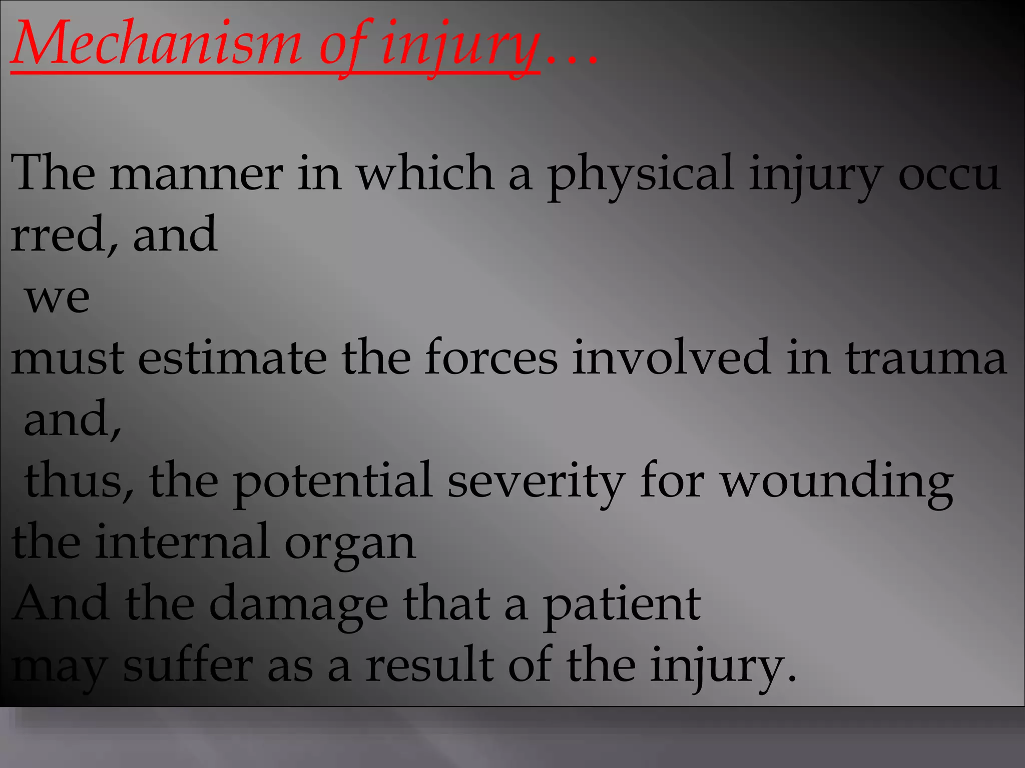 Blunt Abdominal Trauma | PPTX