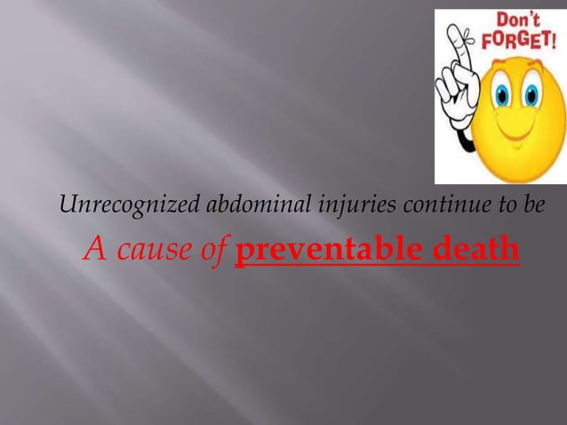 Blunt Abdominal Trauma | PPTX | First Aid | Injuries