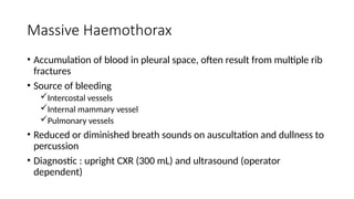 Trauma pada dada blunt chest trauma.pptx | First Aid | Injuries