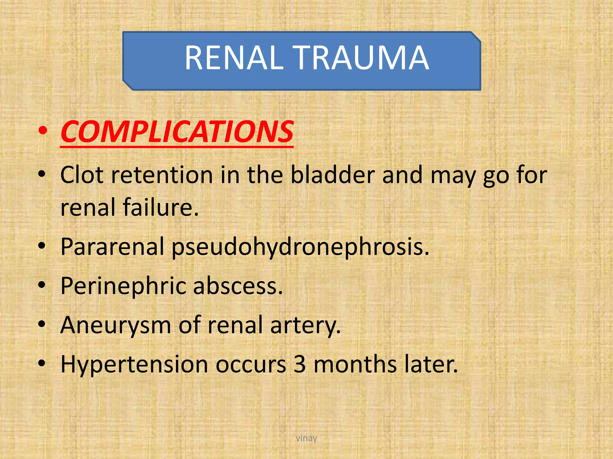 Blunt injury abdomen(renal trauma&mesenteric trauma) | PPTX